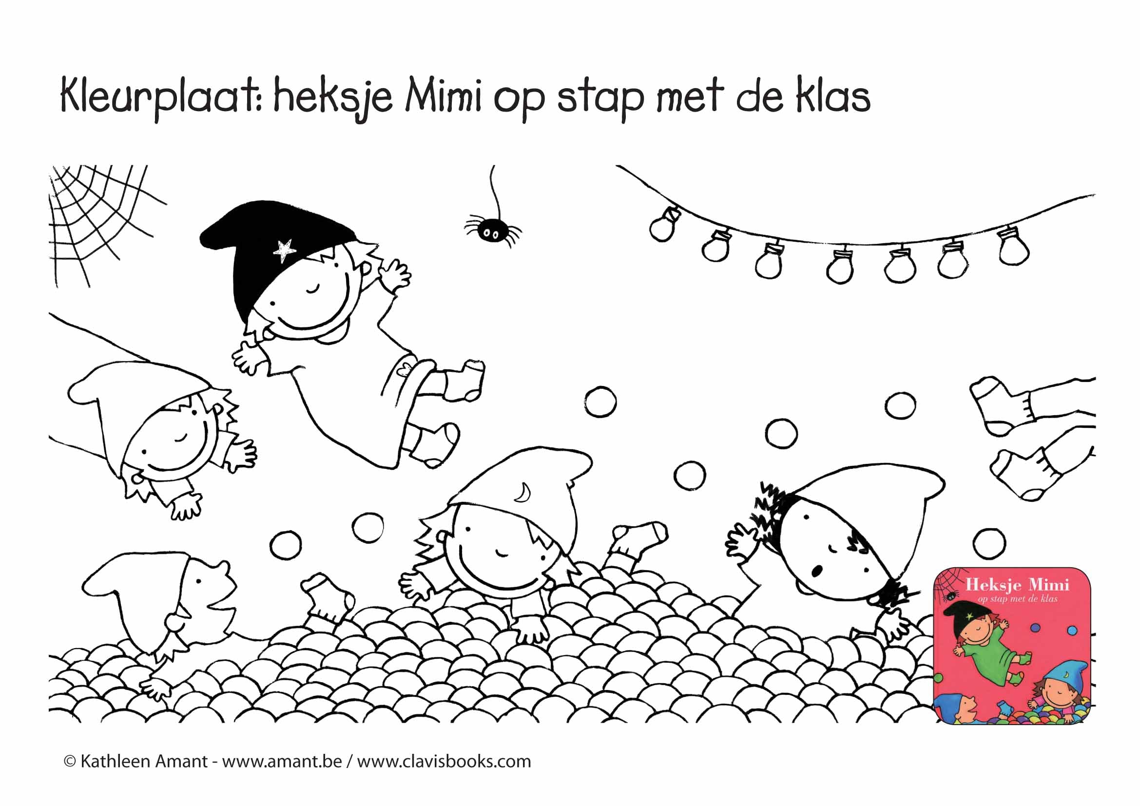 Kleurplaat: Heksje Mimi op stap met de klas – amant.be